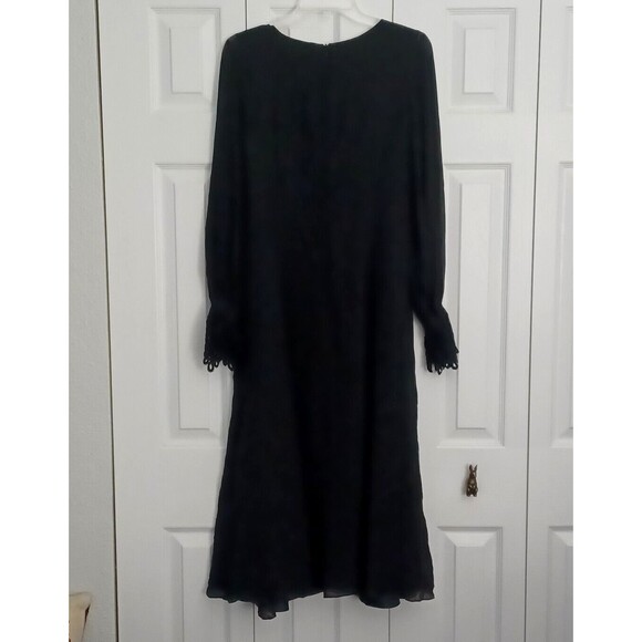 Laura Ashley | Dresses | Laura Ashley Silk Evening Dress Black Long ...